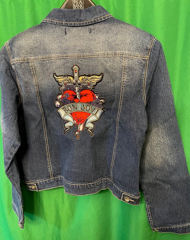Authentic Bon Jovi Embroidered Denim Jacket Womens Size XXL - Etsy