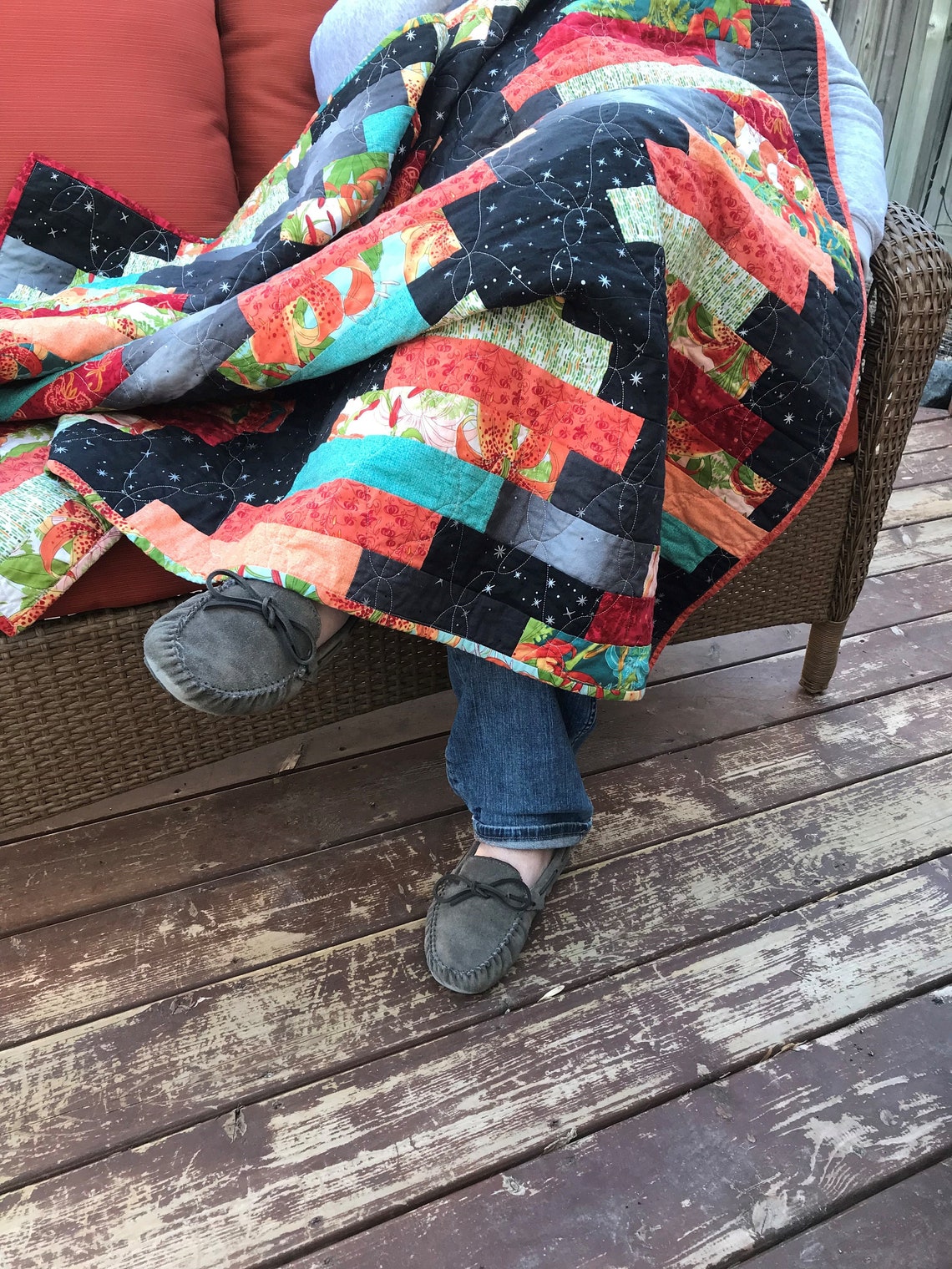 Handmade Throw Quilt - Ridiculously Easy Jelly Roll - Etsy