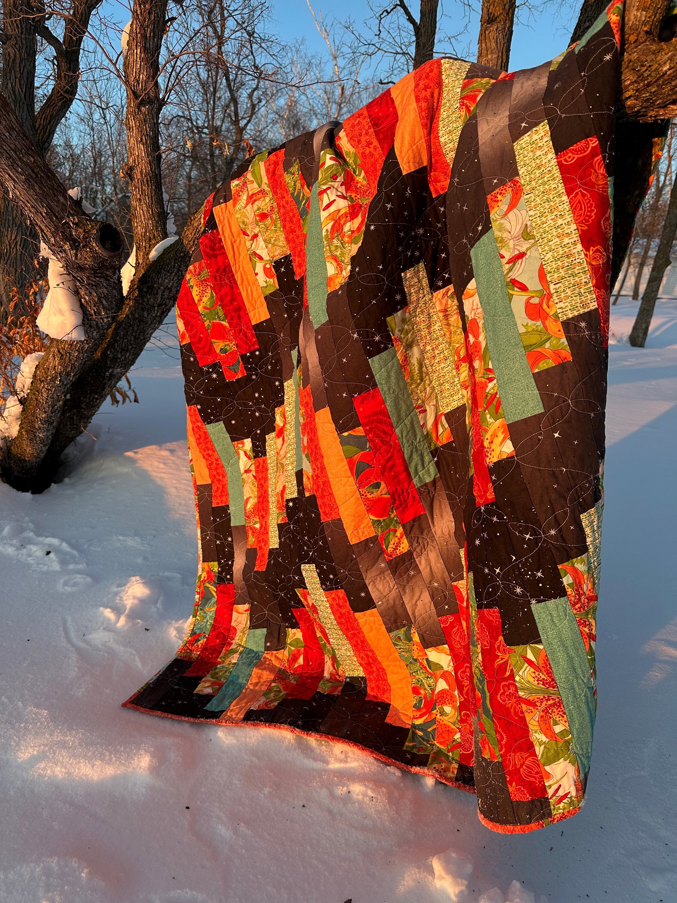 Handmade Throw Quilt - Ridiculously Easy Jelly Roll - Etsy