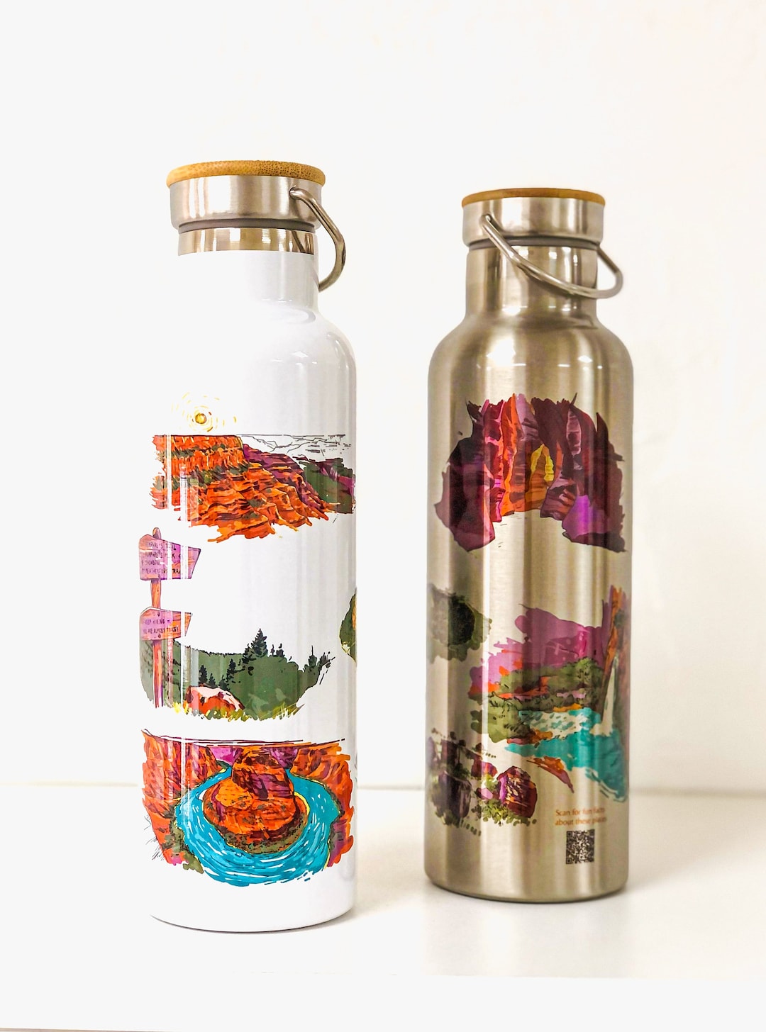 Arizona Desert Themed Insulated Water Bottle | Travel Water Bottle 25oz ...