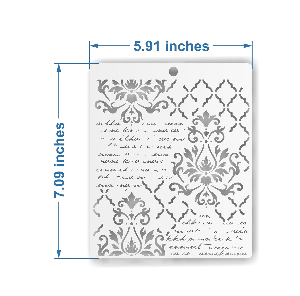 Damascus Pattern 2, Damascus, Plastic Stencil, Reusable Stencil, Sturdy ...