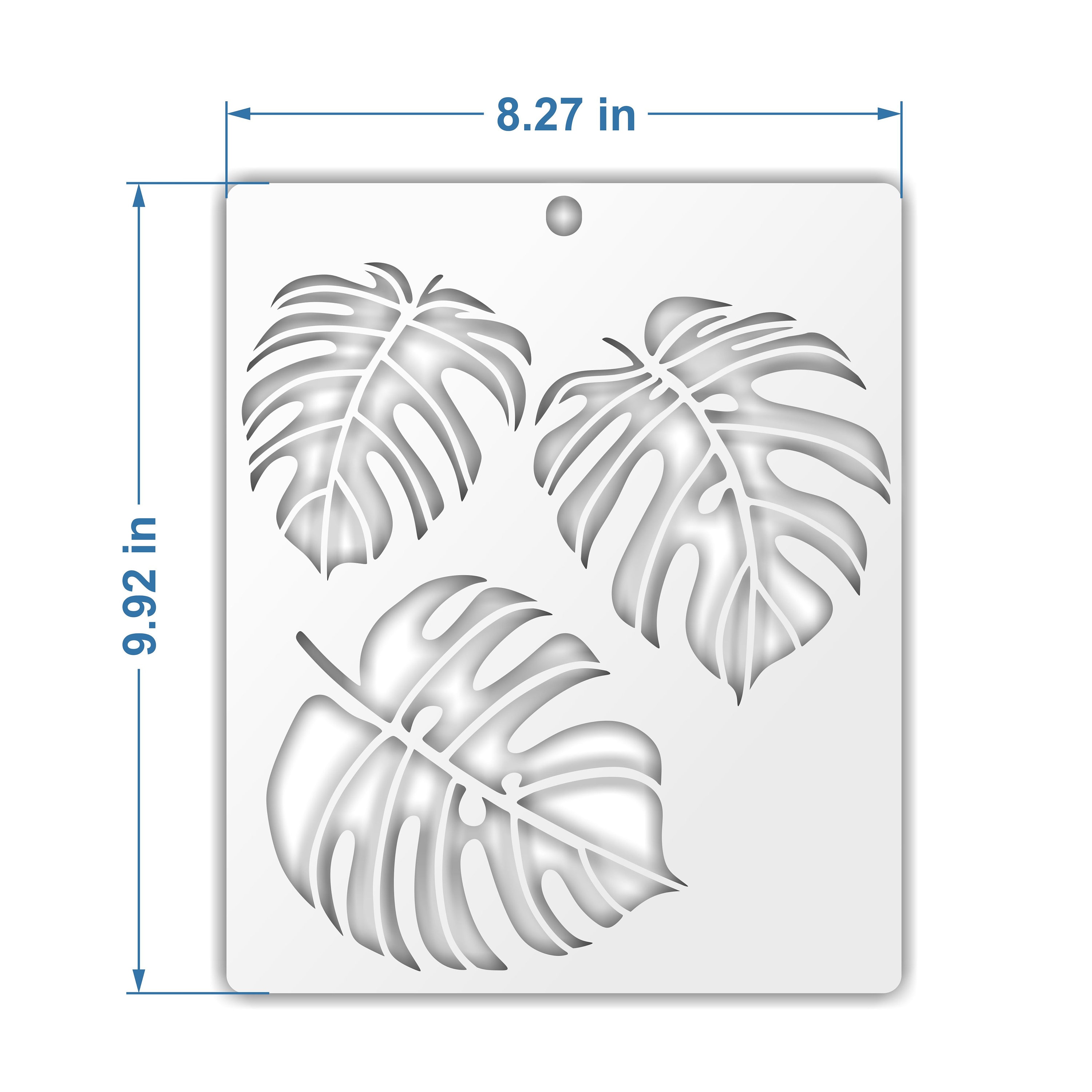 Monstera Stencil for Paper, Wood, Canvas, Fabric, Floor, Wall, and Tile ...