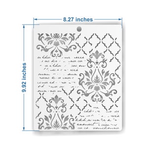 Damascus Pattern 2, Damascus, Plastic Stencil, Reusable Stencil, Sturdy ...