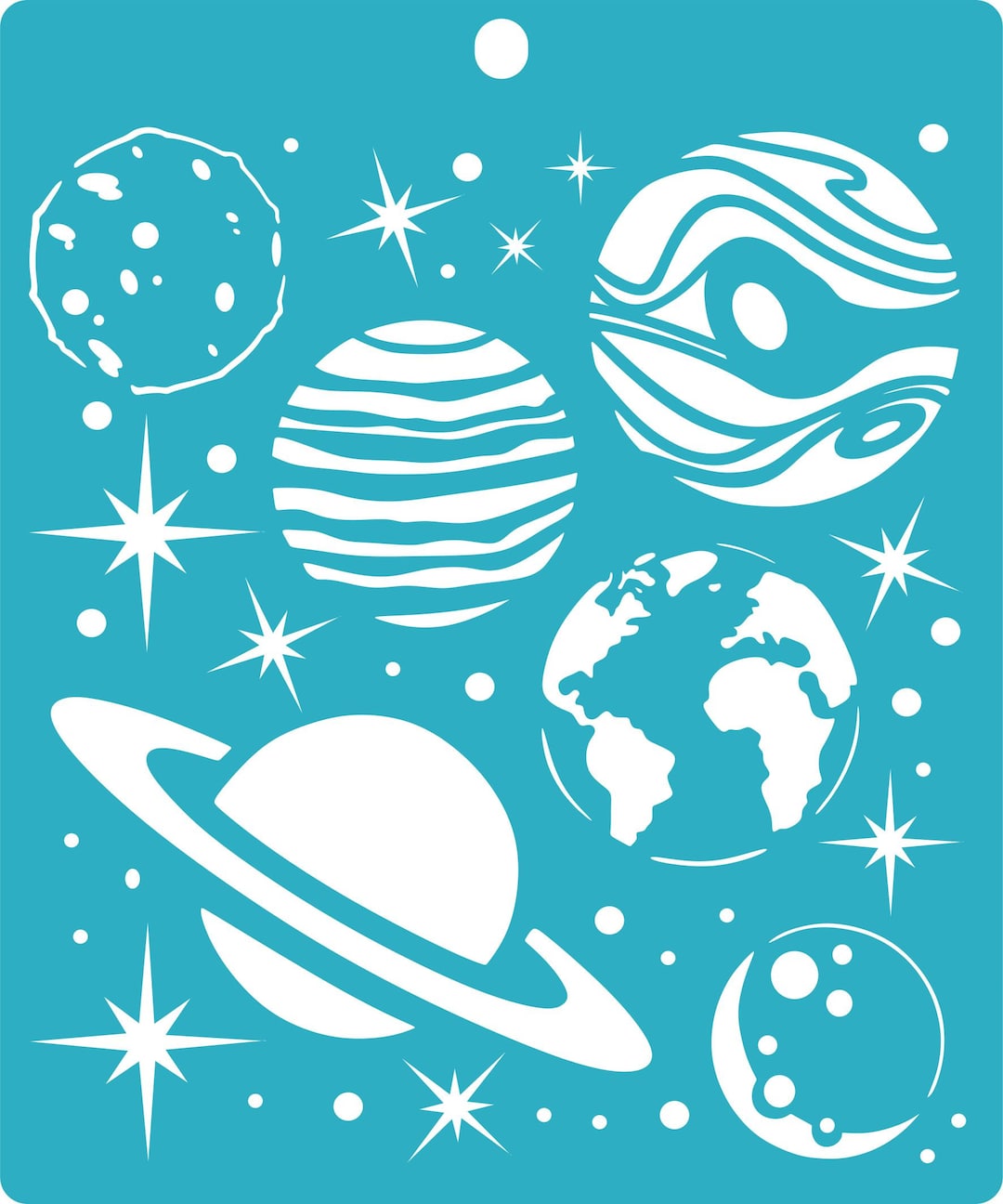 Stencil Planets and Stars, Plastic Stencil, Reusable Stencil, Sturdy ...