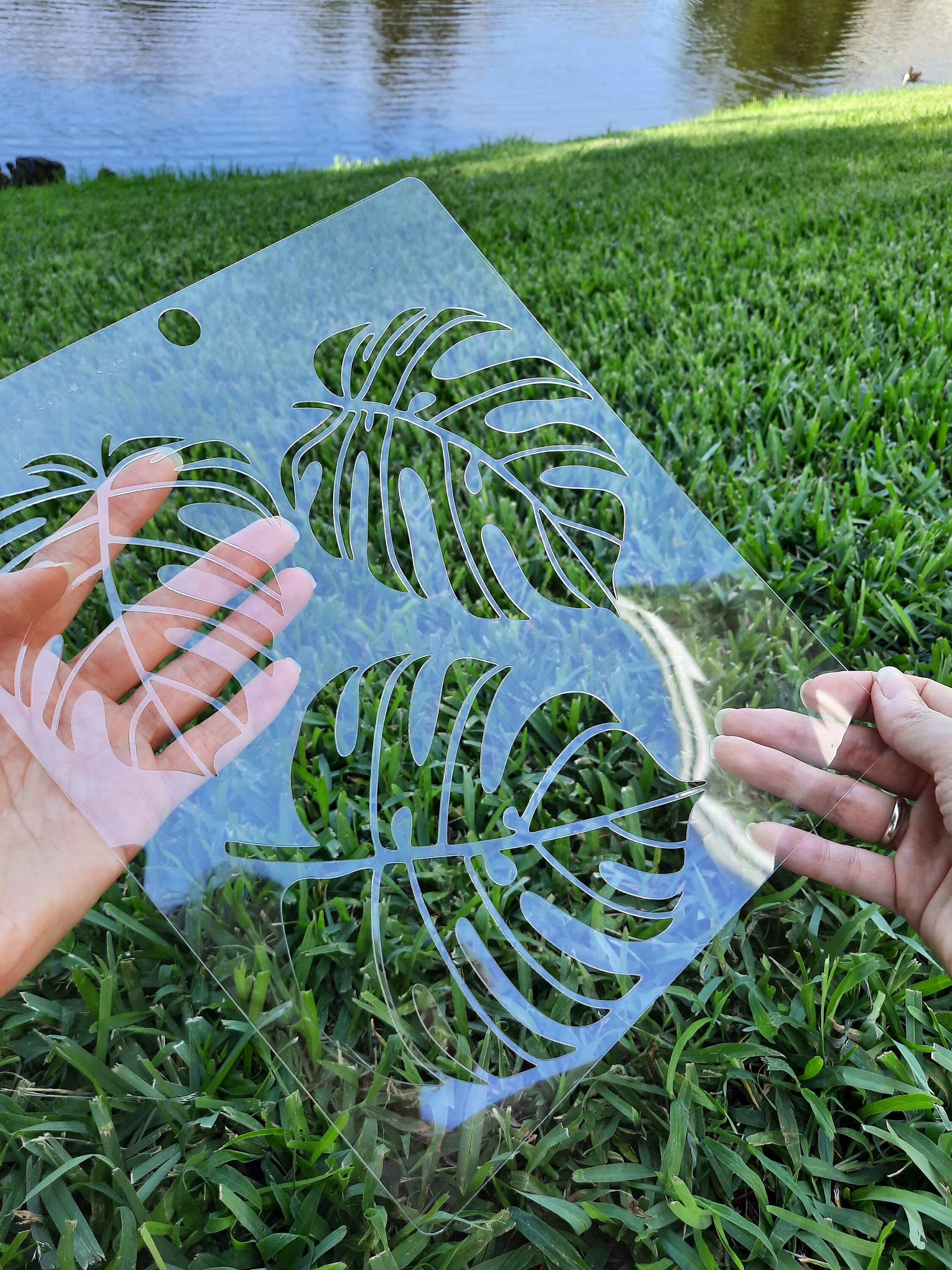 Monstera Stencil for Paper, Wood, Canvas, Fabric, Floor, Wall, and Tile ...