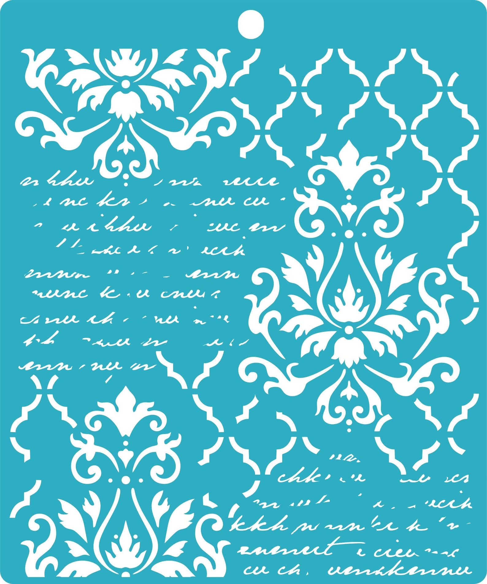 Damascus Pattern 2, Damascus, Plastic Stencil, Reusable Stencil, Sturdy ...