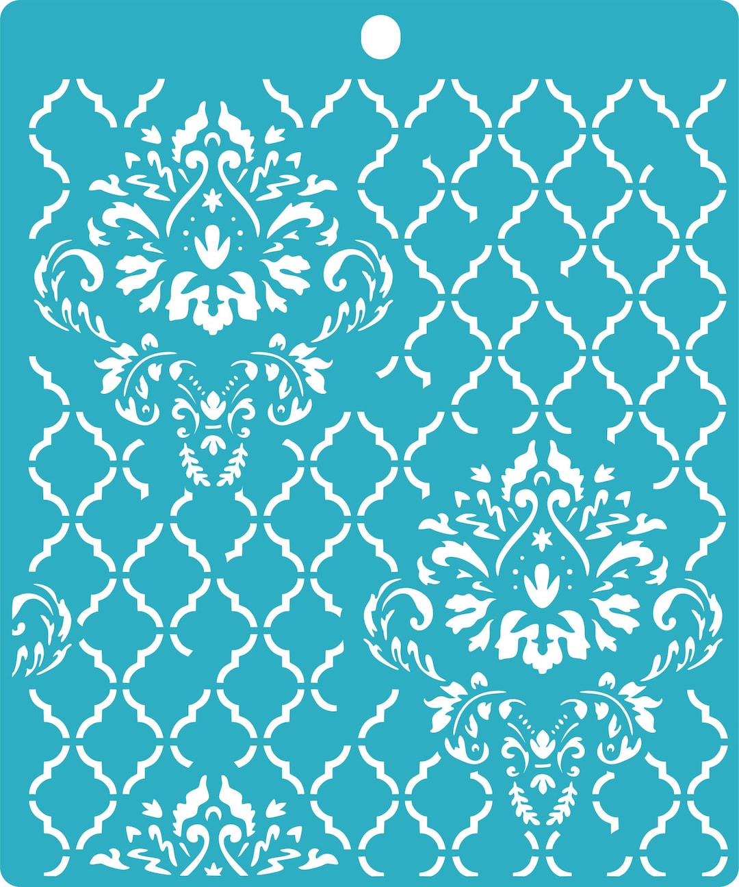 Damascus Pattern, Damascus, Plastic Stencil, Reusable Stencil, Sturdy ...