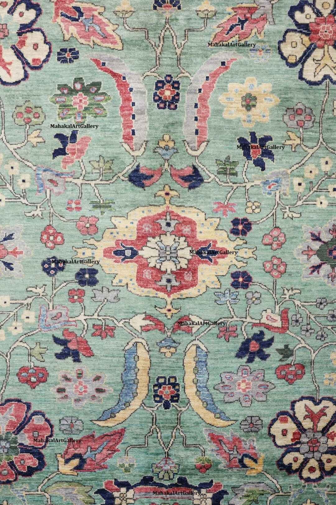 Oushak Rug 9x12 Hand Knot, Oushak Rug Hand Knotted Ivory, Wool Rug, 5x8 ...