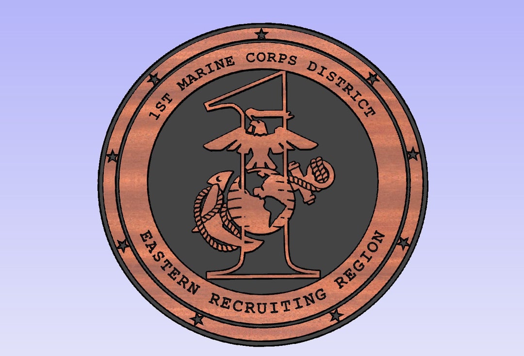 1ST Marine Corps District Cut File (svg, Dxf, Crv, Lbrn, C2d, Png, Pdf ...