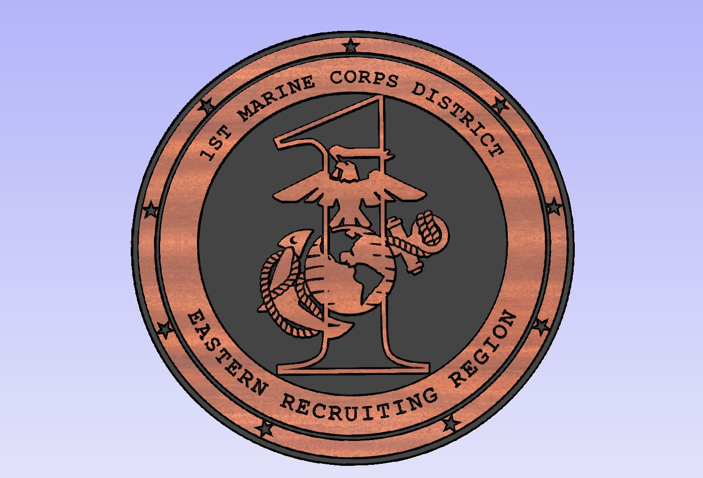 1ST Marine Corps District Cut File (svg, Dxf, Crv, Lbrn, C2d, Png, Pdf ...