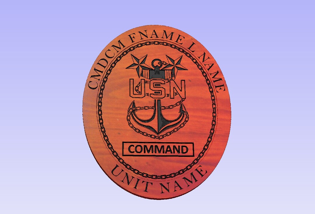Command Master Chief Badge Plaque (svg, Dxf, Crv, Lbrn, C2d, Png, Pdf ...