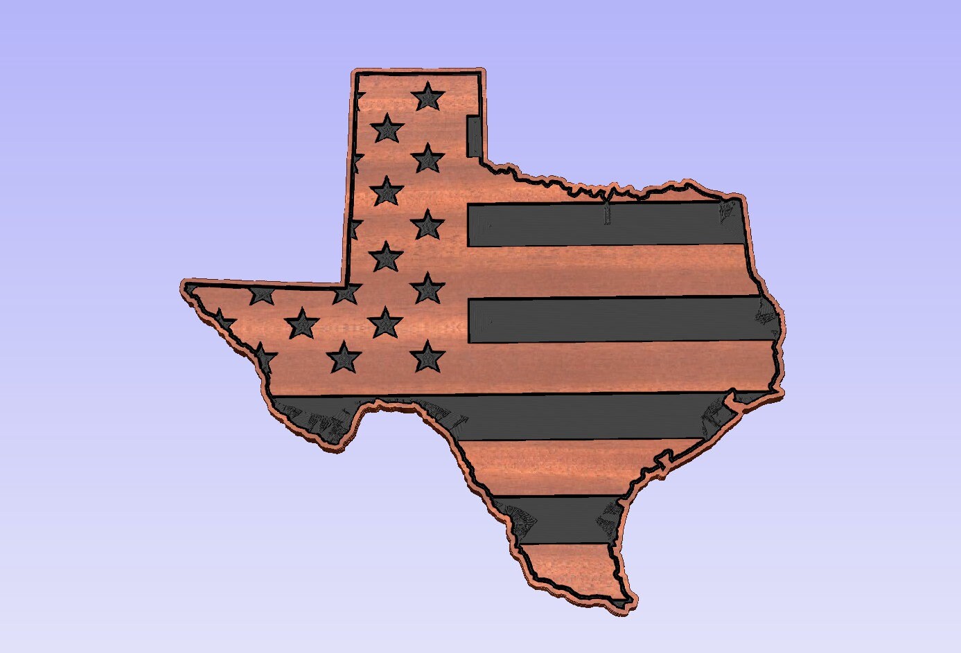 Texas State Outline With American Flag (svg, Dxf, Crv, Lbrn, C2d, Png ...