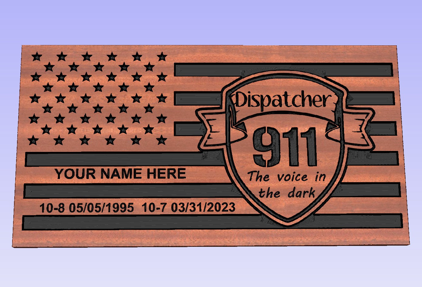 911 Dispatcher Flag (svg, Dxf, Crv, Lbrn, C2d, Png, Pdf) - Etsy