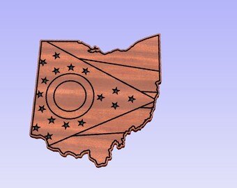 Ohio State Flag svg Dxf Crv Lbrn C2d Png Pdf - Etsy