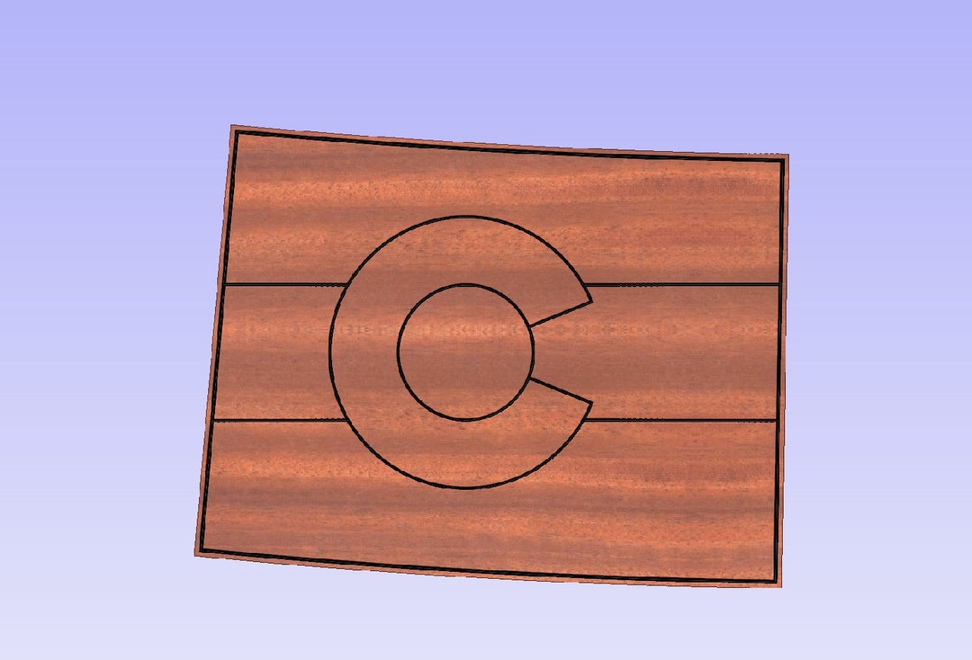 Colorado State Outline With State Flag (svg, Dxf, Crv, Lbrn, C2d, Png ...