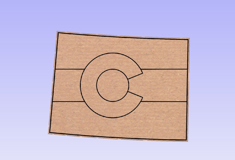 Colorado State Outline With State Flag (svg, Dxf, Crv, Lbrn, C2d, Png ...