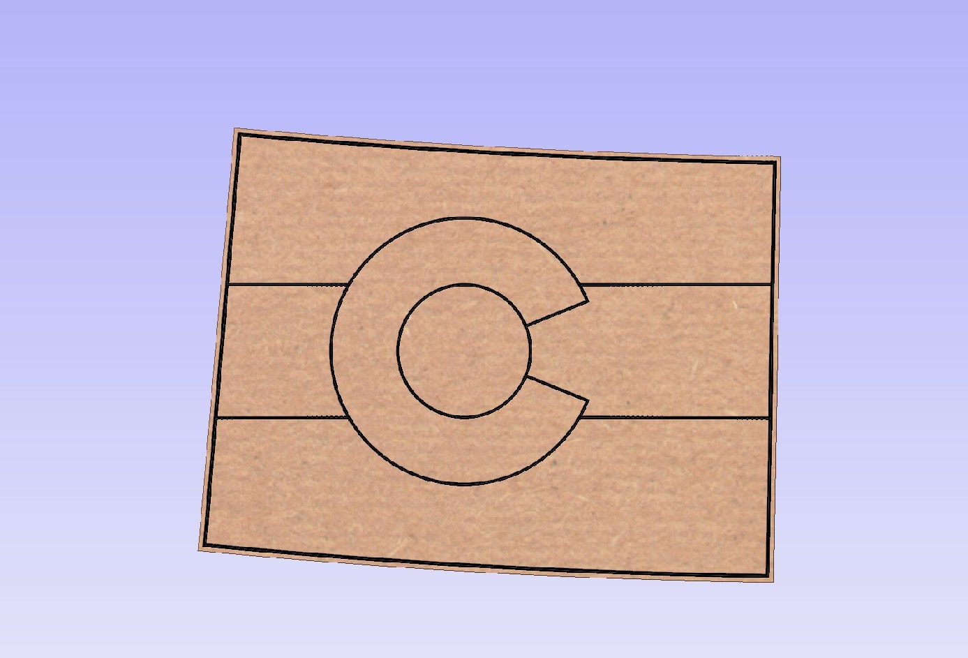 Colorado State Outline With State Flag (svg, Dxf, Crv, Lbrn, C2d, Png ...