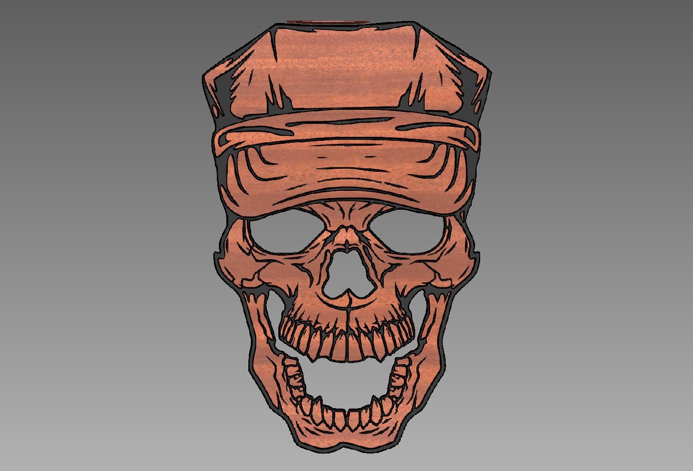 Military Skull With Marine Corps Style Soft Cover Cutfile (svg, Dxf ...