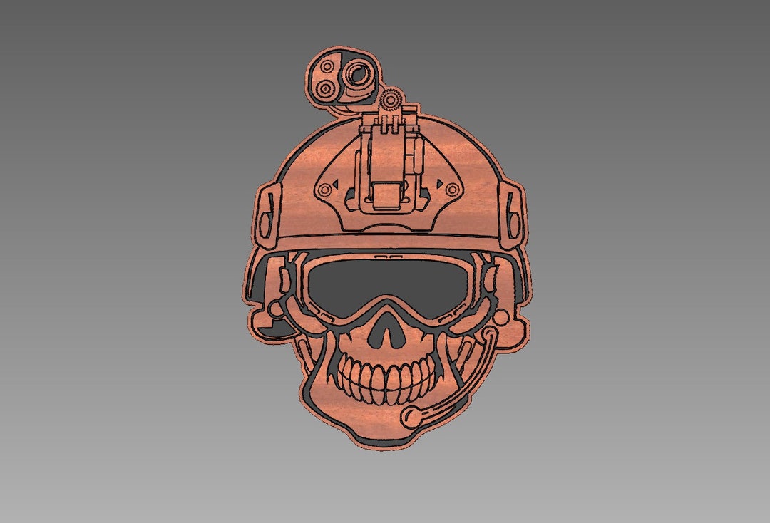 Military Skull With Helmet Goggles and Night Vision NVG Cut File (svg ...