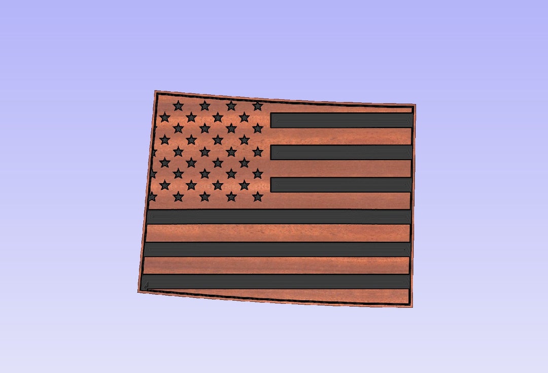 Colorado State Outline With US Flag (svg, Dxf, Crv, Lbrn, C2d, Png, Pdf ...