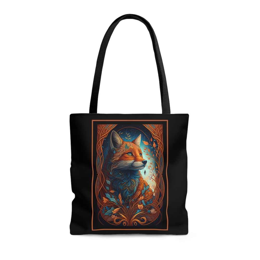 Fox Tote, Red Fox Bag, Fox Tote Bag, Woodland Creature Bag, Magical ...