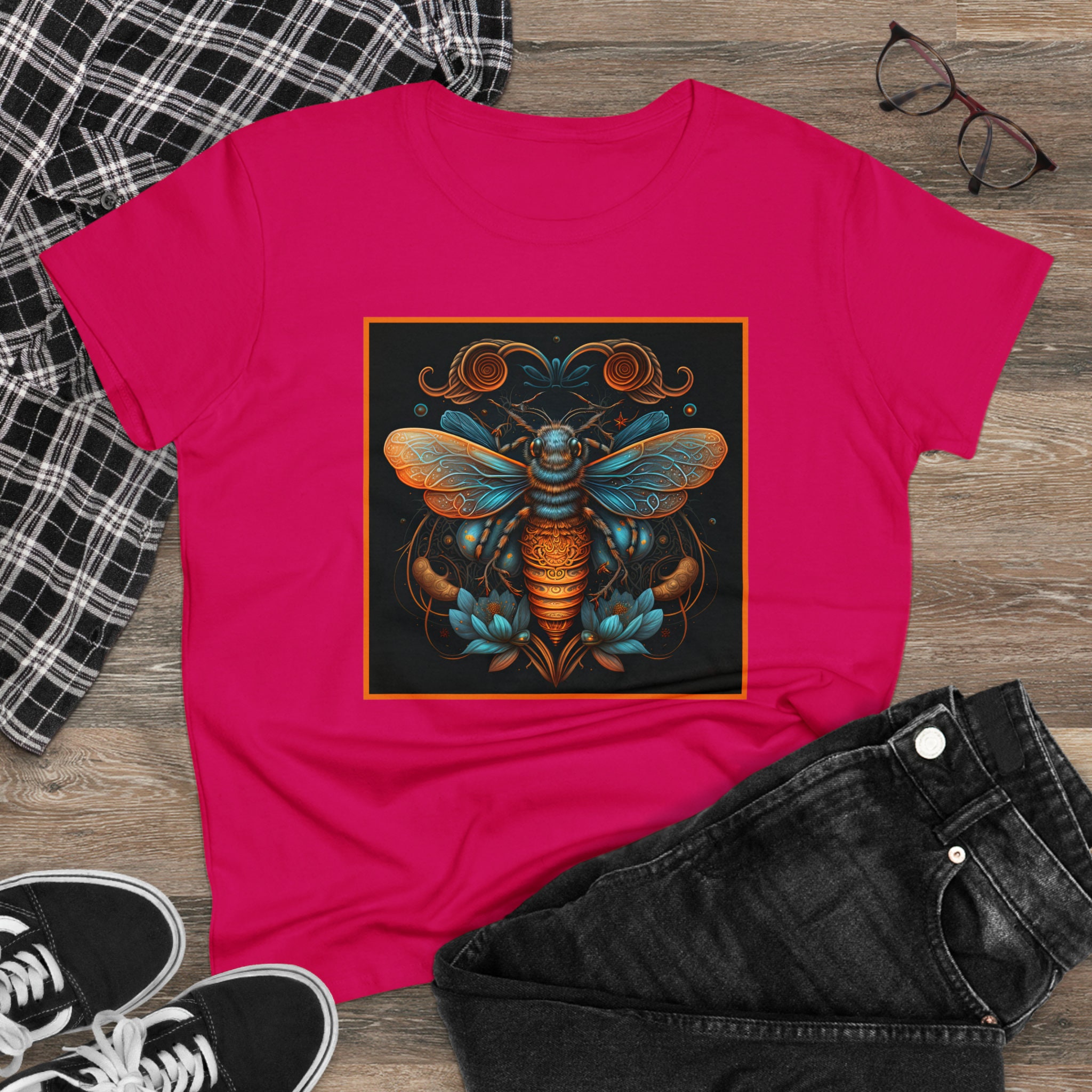 Honeybee Shirt, Cute Bee Shirt, Honey Bee Ladies Shirt, Honey Bee Art ...