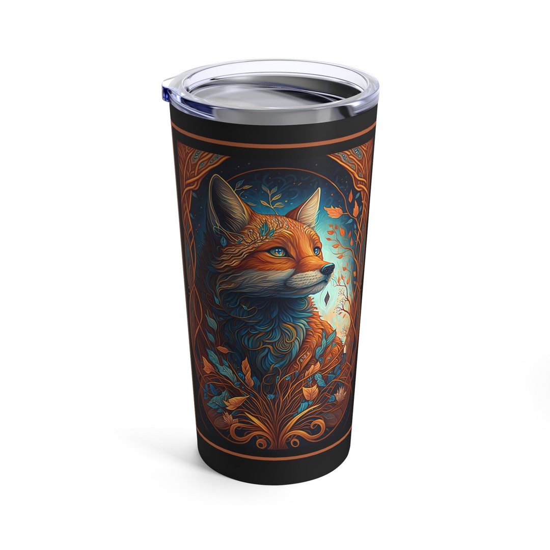Fox, Red Fox, Fox Tumbler, Fox Cup, Fox Mug, Fox Drinkware, Woodland ...