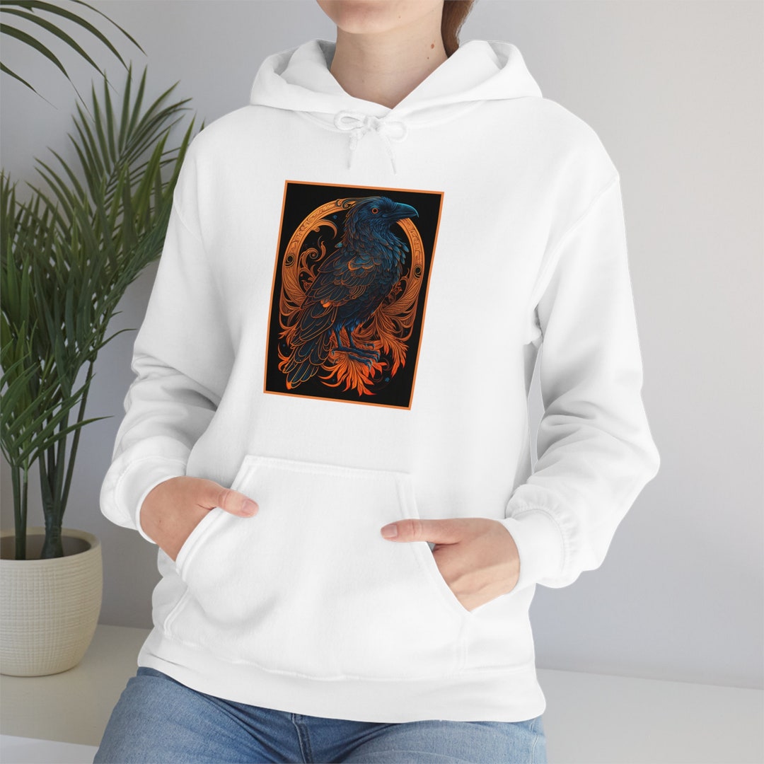 Raven, Crow, Black Bird, Unisex Heavy Blend Hooded Sweatshirt, Hoodie ...