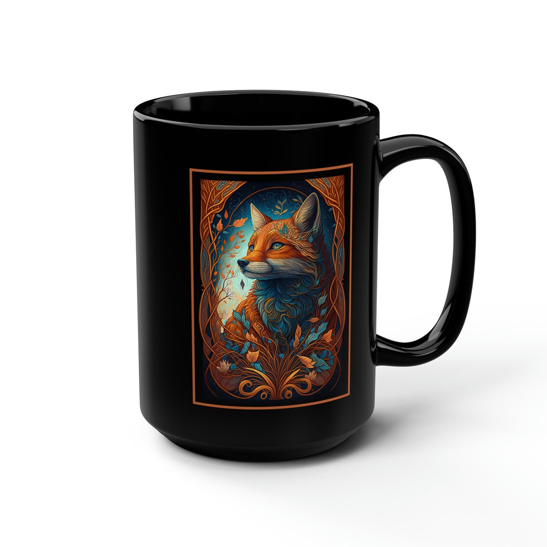 Fox Coffee Mug, Red Fox Mug, Fox Coffee Cup, Magical Creatures, Magic ...