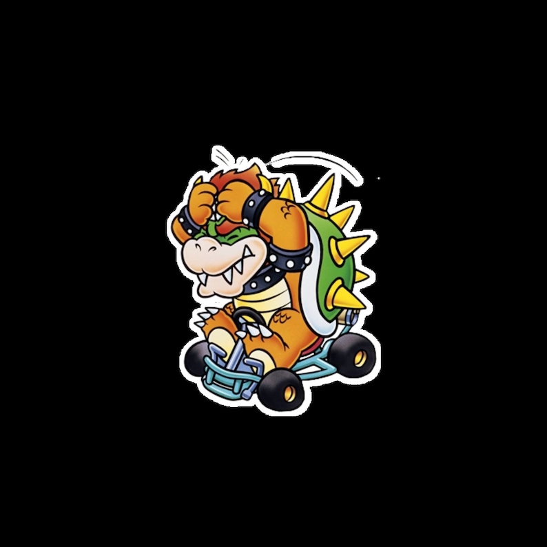 SNES Mario Kart Stickers - Classic Game Characters - Durable Waterproof ...