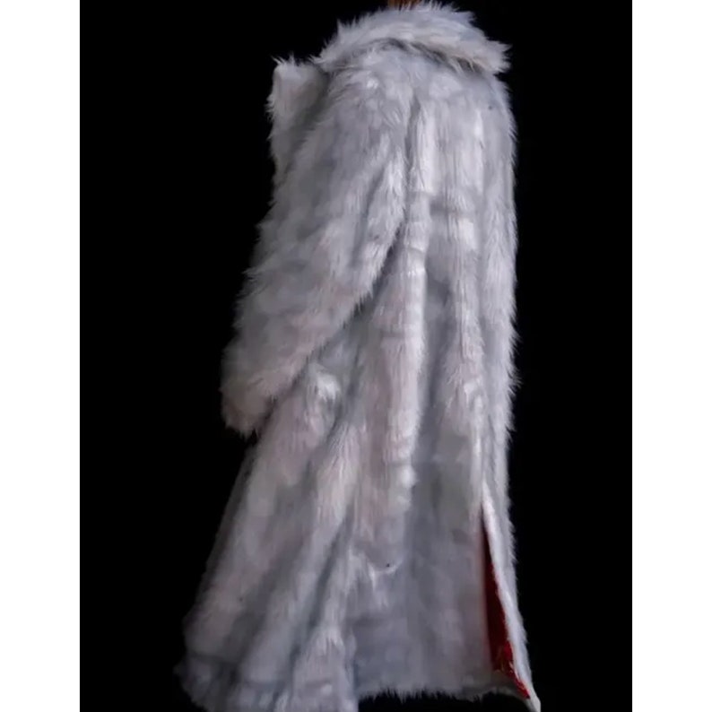 Handcrafted Ryan Gosling Inspired Ken Faux Fur Coat Men's White Fur ...