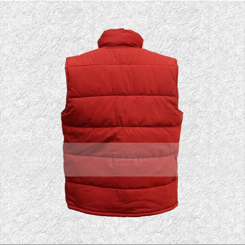 Handmade BTTF Marty Red Puffer Vest, Handmade Inspired Famous Movie ...