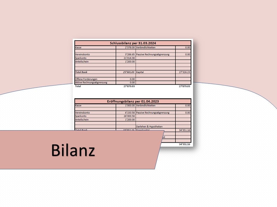 Club Accounting Excel Template, Income Statement, Balance Sheet ...