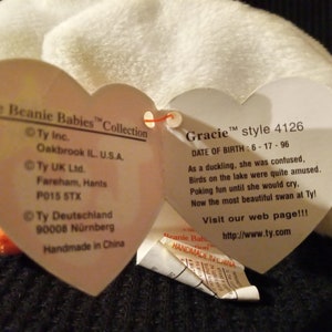 Ty Beanie Babies Gracie the Swan **RARE** - Etsy