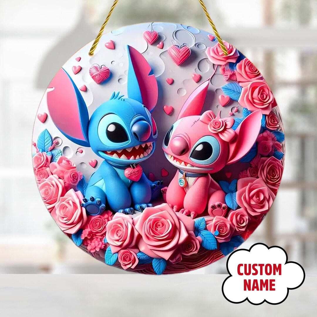 Cutom Stitch Lilo Sun Catcher, Stitch Colorful Artificial Window ...