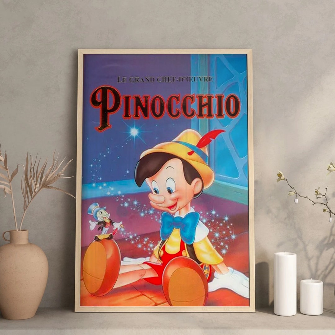 Pinocchio Poster, Fantasy Movie Wall Art, Cartoon Gift, Animation Movie ...
