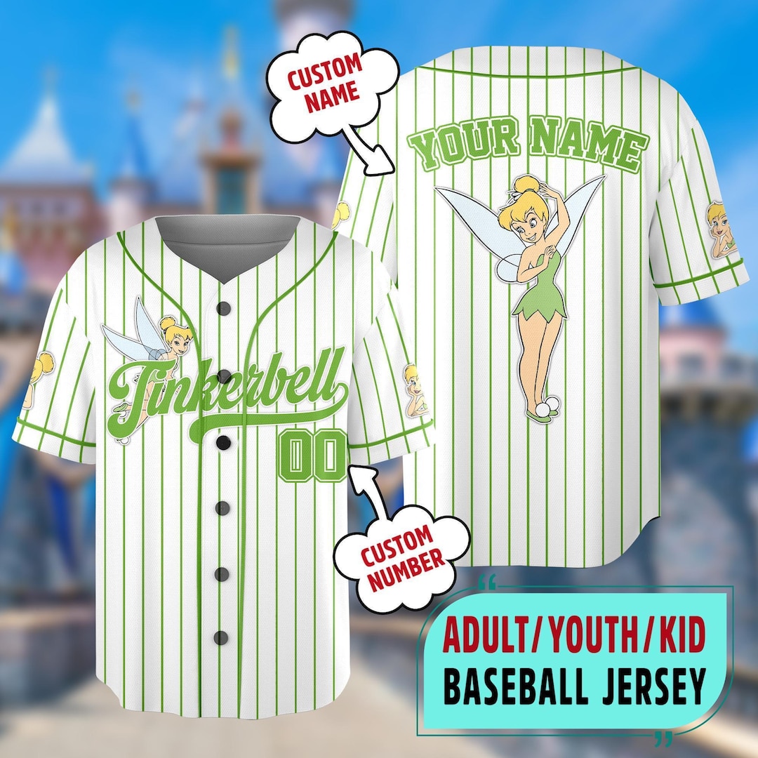 Custom DN Tinkerbell Princess Jersey, Custom Tinker Bell Kid Youth ...