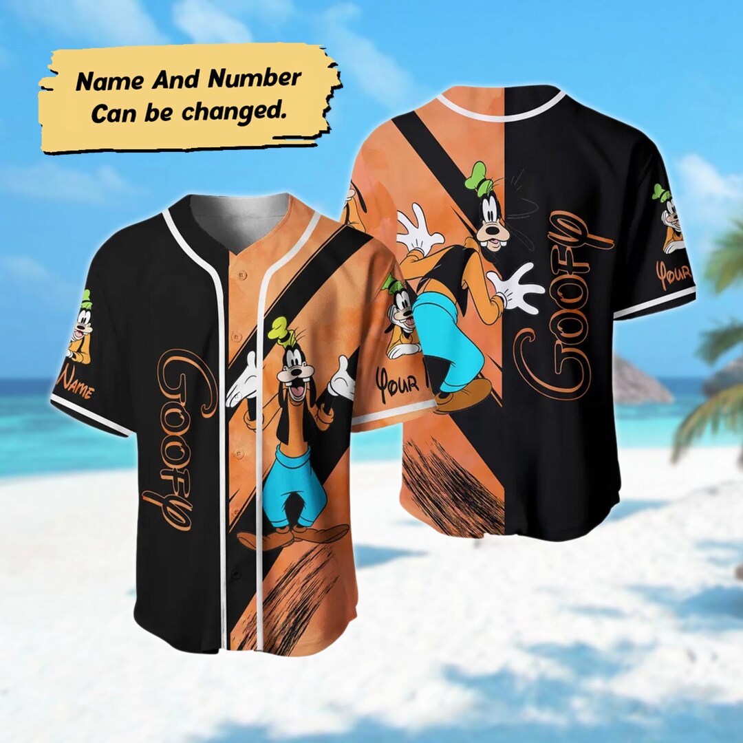 Personalized Goofy Baseball Jersey, Custom Name Goofy Dog Basketball ...