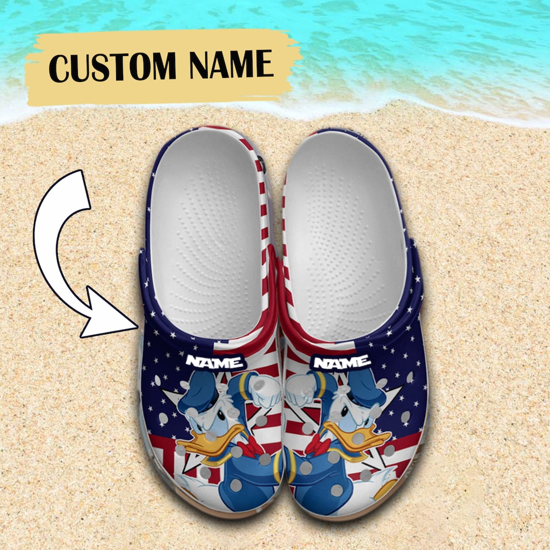 Custom Duck 4th of July Clogs, Duck Movie Shoes, Duck Character ...