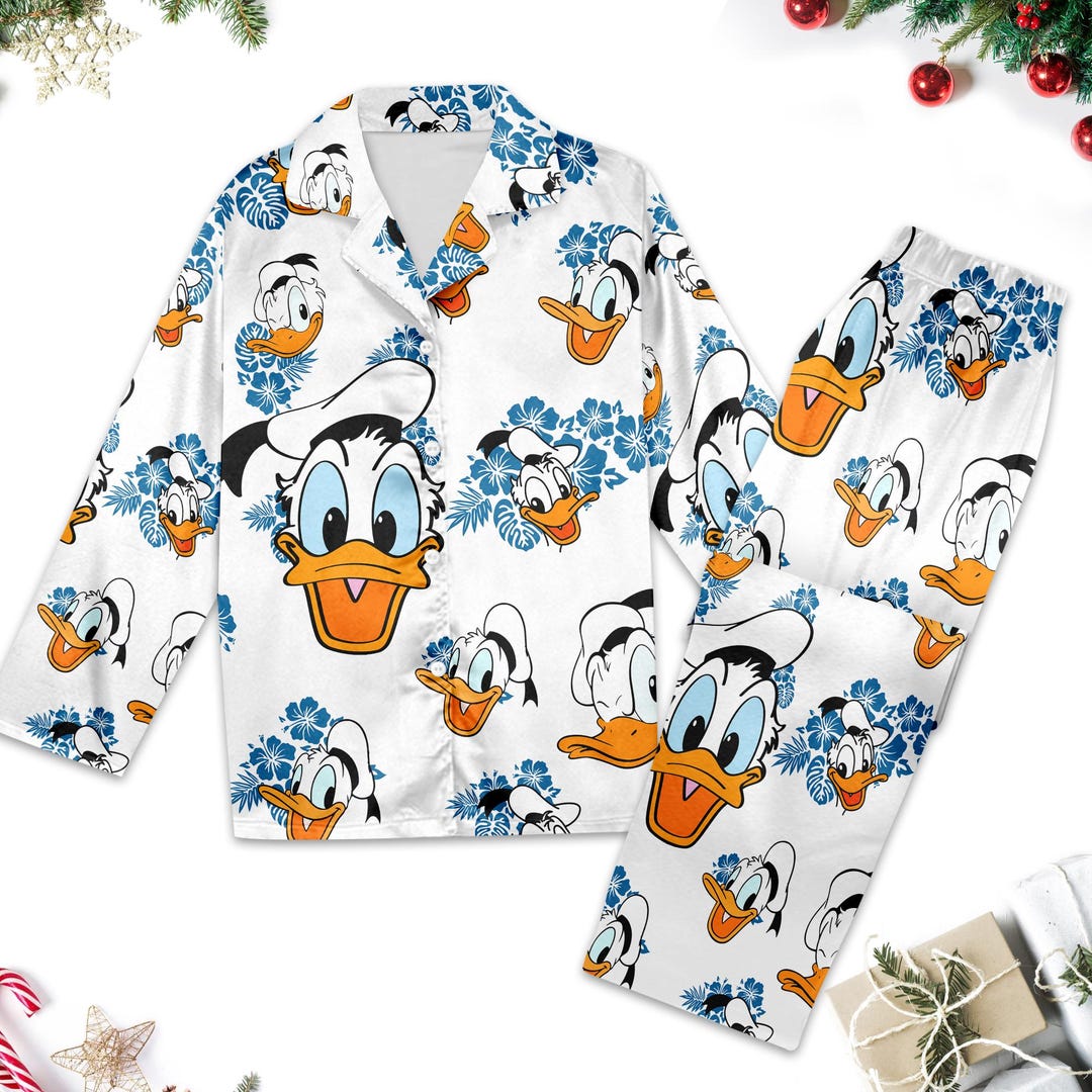 Donald Duck Pajamas Set Women, Cartoon Shirt for Women, Magic Kingdom ...
