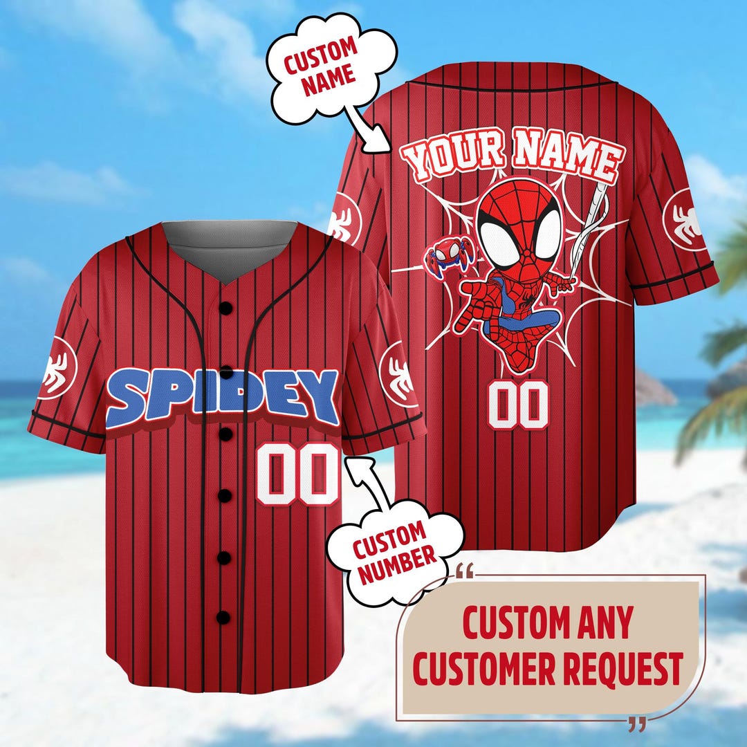Personalize Spidey and His Amazing Friend Baseball Jersey, Custom Kid ...