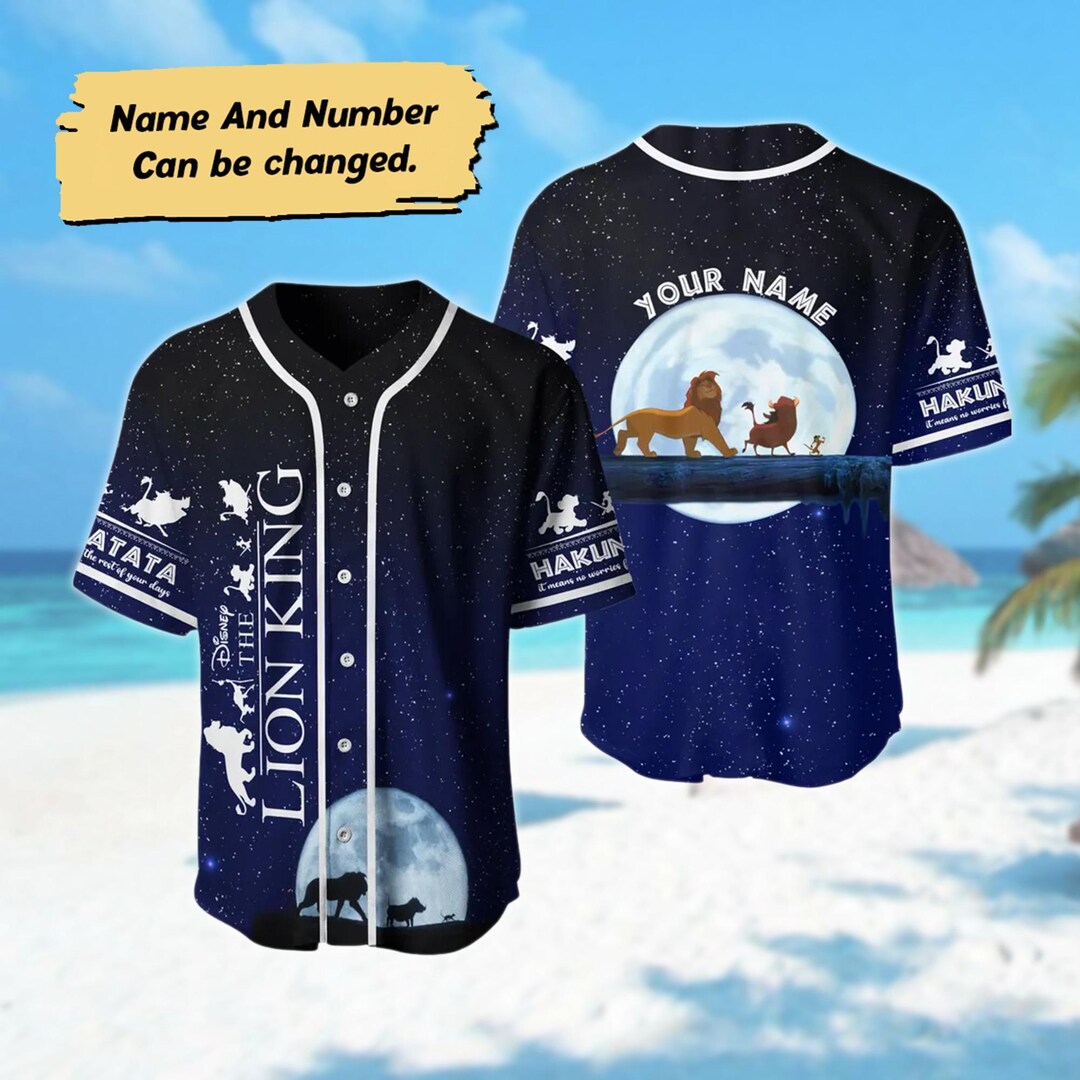 Custom Disney Lion King Basketball Jersey, Scar Mufasa Simba Baseball ...
