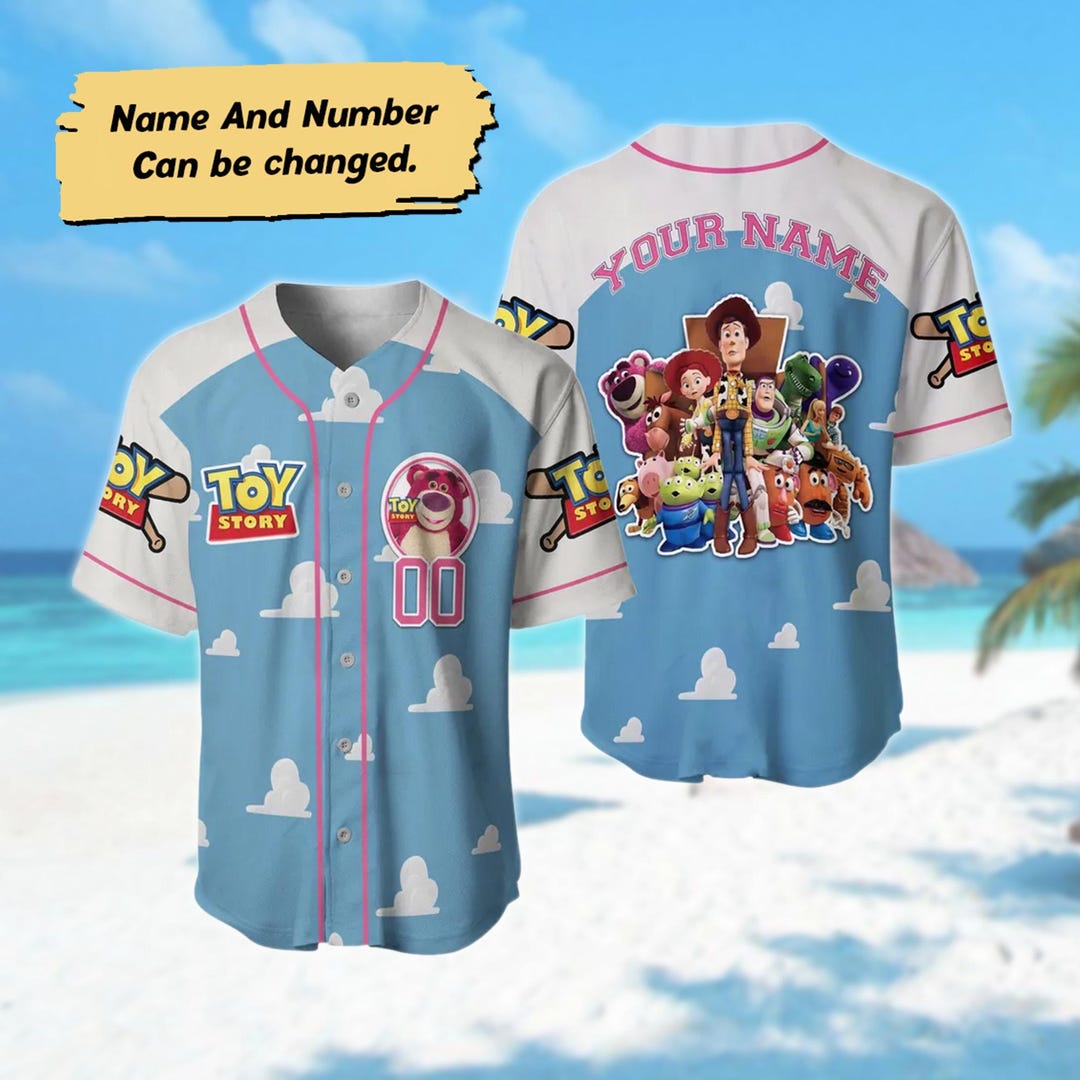 Personalized Toy Story Team Lotso Pink Baseball Jersey, Custom Toy ...