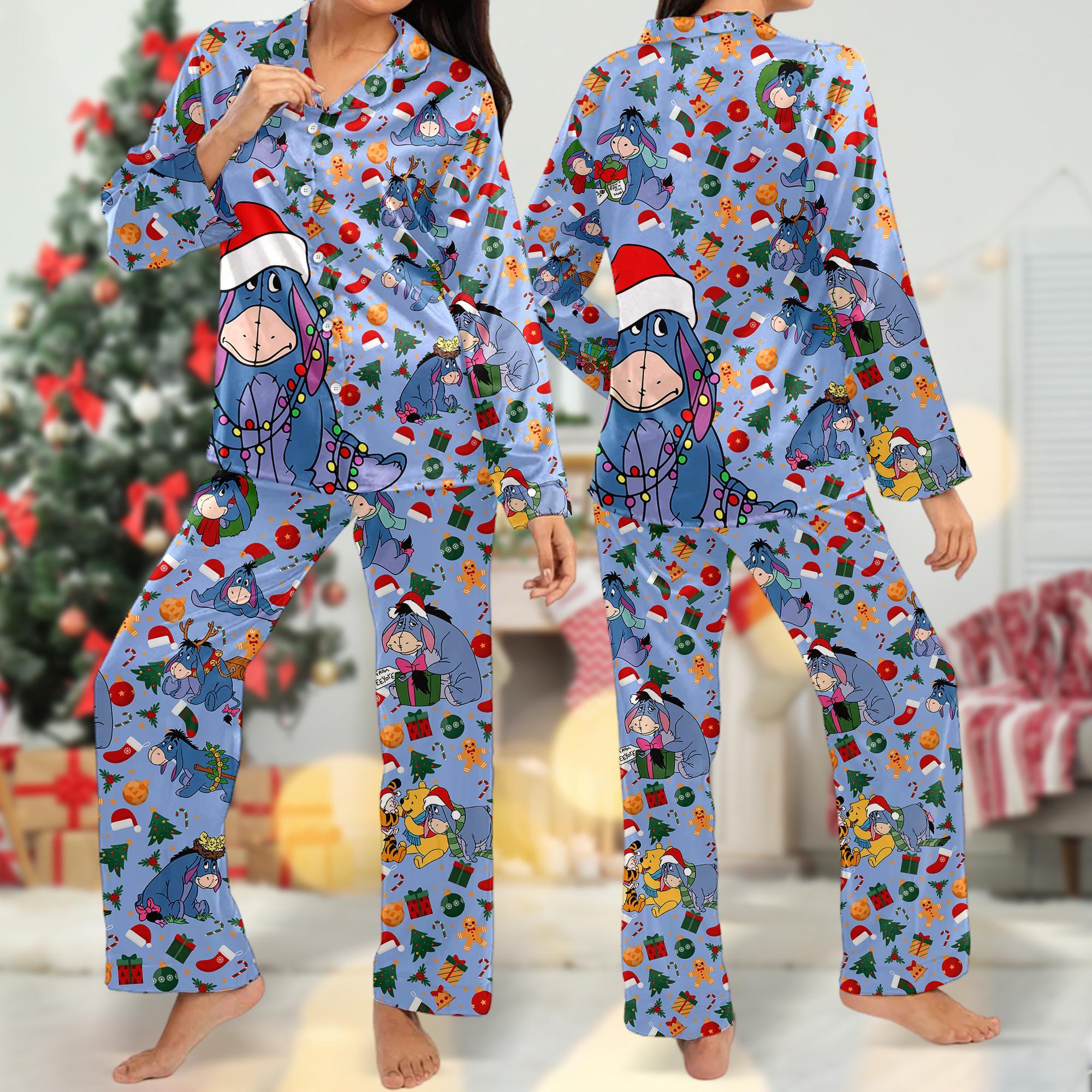 Eeyore Christmas Pajamas, Eeyore Christmas Pajama Set Women Gift ...