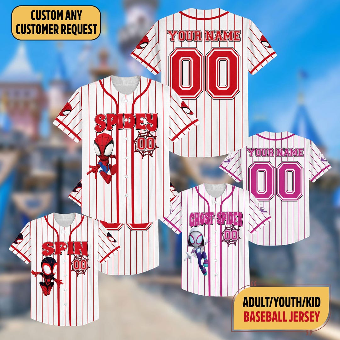 Spidey and His Amazing Friends Disney Squad Baseball Jersey, Custom ...