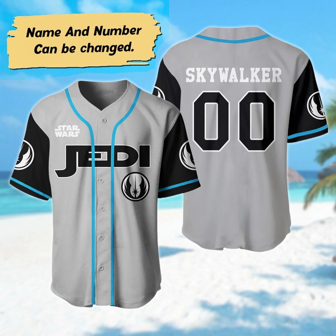 Personalisierte Jedi Skywalker Baseball Jersey, Benutzerdefinierte Star ...