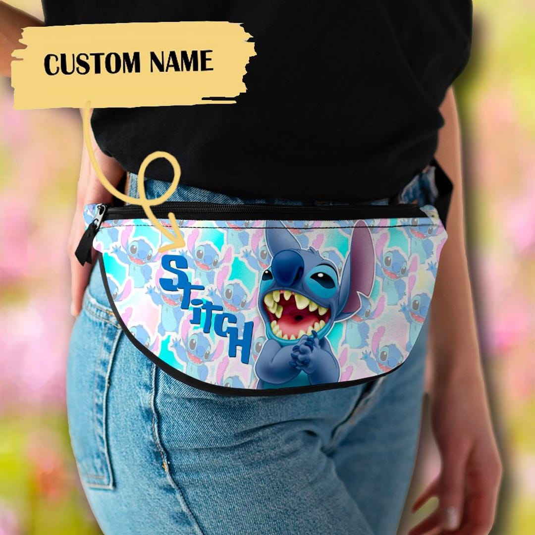 Personalize Disney Stitch Bag, Custom Name Fanny Pack, Lilo & Stitch ...