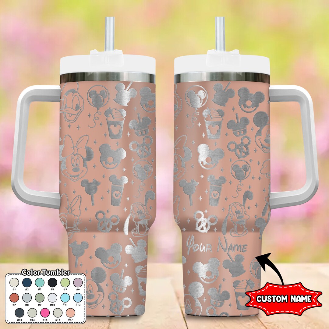 Custom Mouse Head 40oz Tumbler, Cartoon Characters Tumbler, Mouse and ...