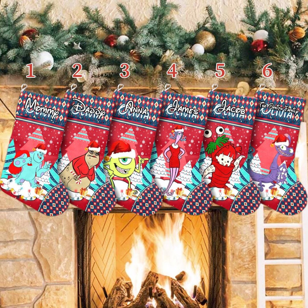 Monsters Inc Characters Xmas Stocking, Monsters Inc Christmas Stockings ...