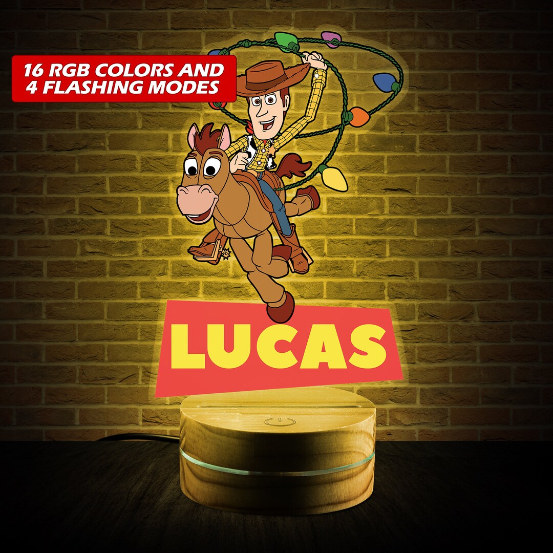 Personalized Toy Movie Led Light Cowboy Animated Night Light - Etsy
